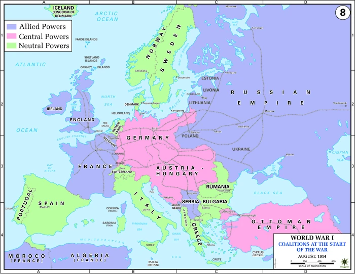 World War One Europe 1914 | Axis & Allies Wiki | Fandom