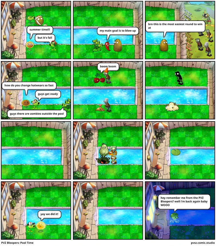 PVZ Bloopers: pool time | Fandom