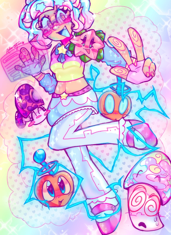 this is a crossover kind of !! one of my ocs and plants that fit her ...