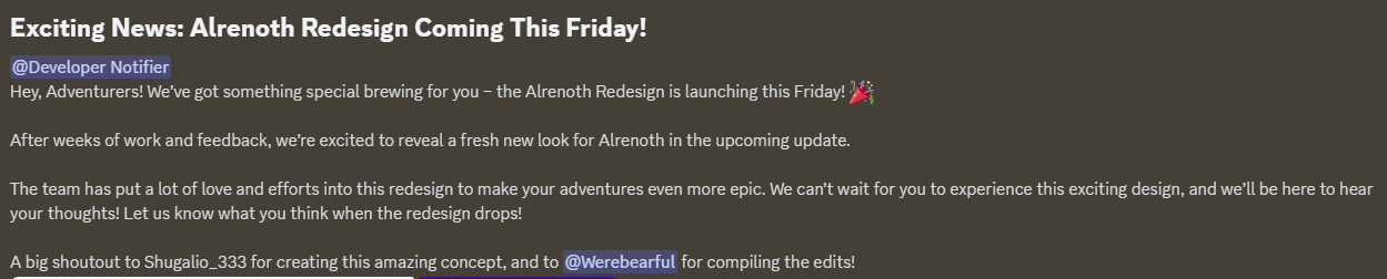 NEWS!! ALRENOTH REDESIGN COMING THIS FRIDAY!! | Fandom