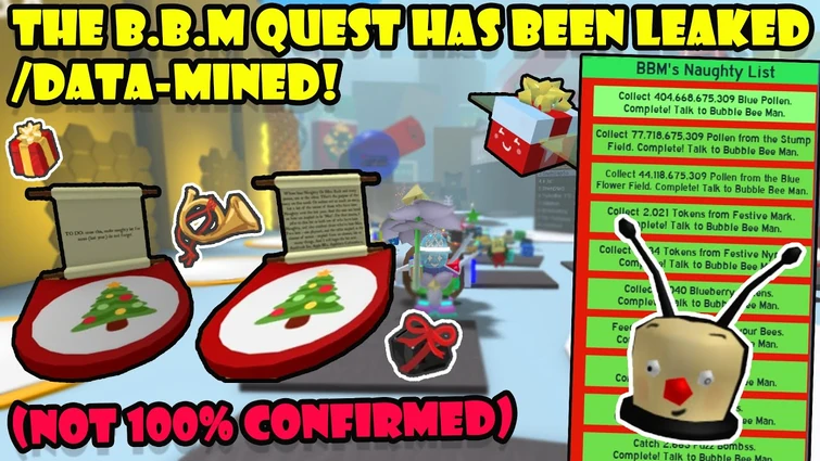 So, the BBM quest has been leaked. Which requirement is harder? | Fandom