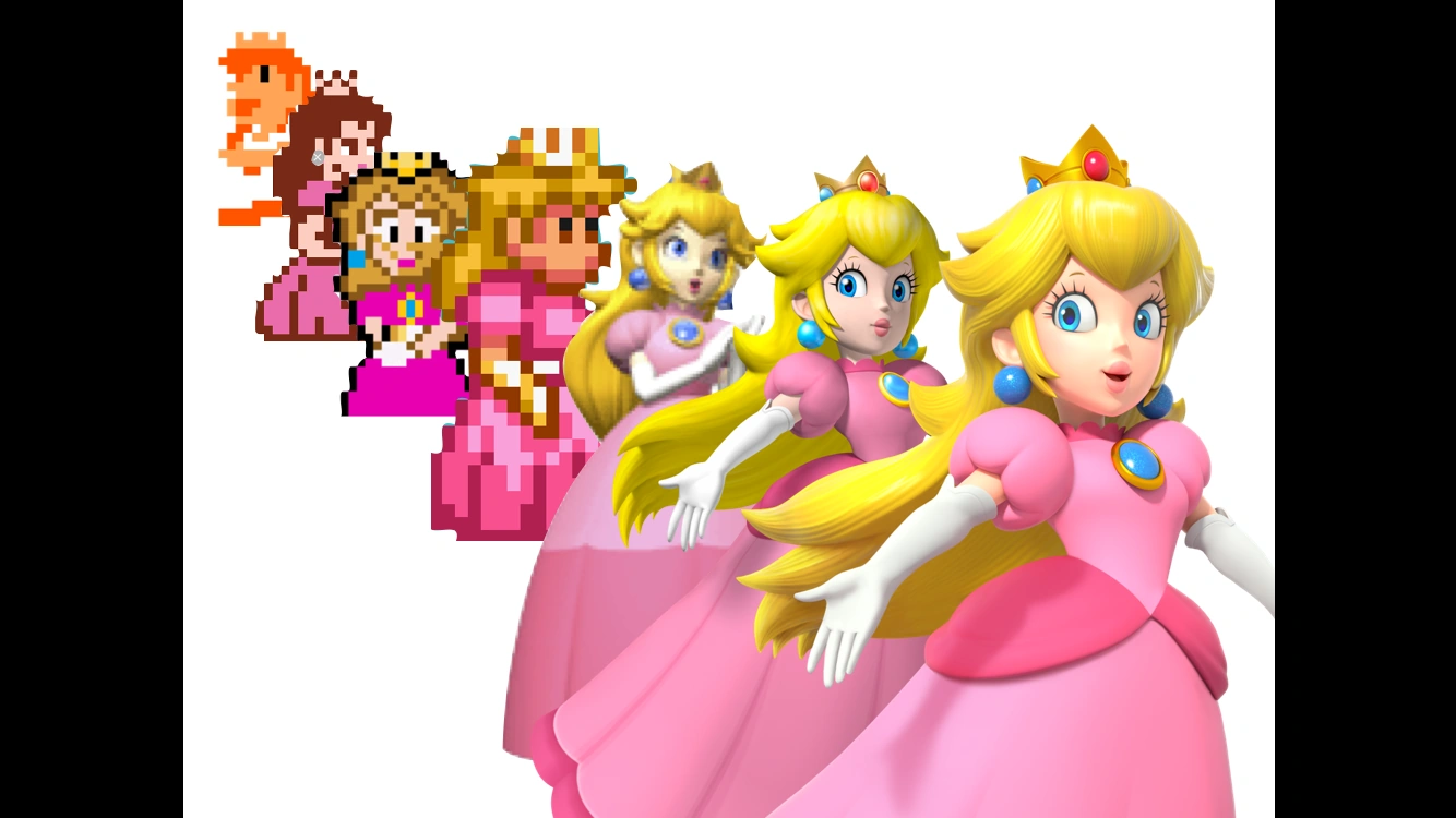 Evolution of yours truly, princess peach. | Fandom