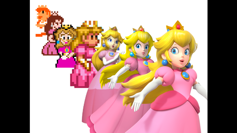 Evolution of yours truly, princess peach. | Fandom