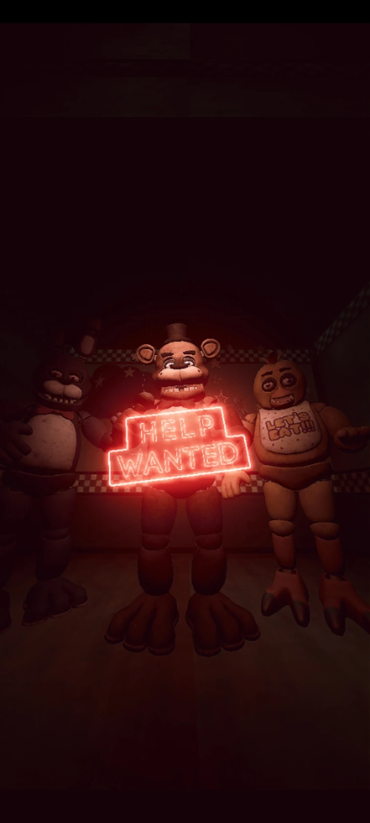 I extended the fnaf vr home screen to make a wallpaper (not made with ...