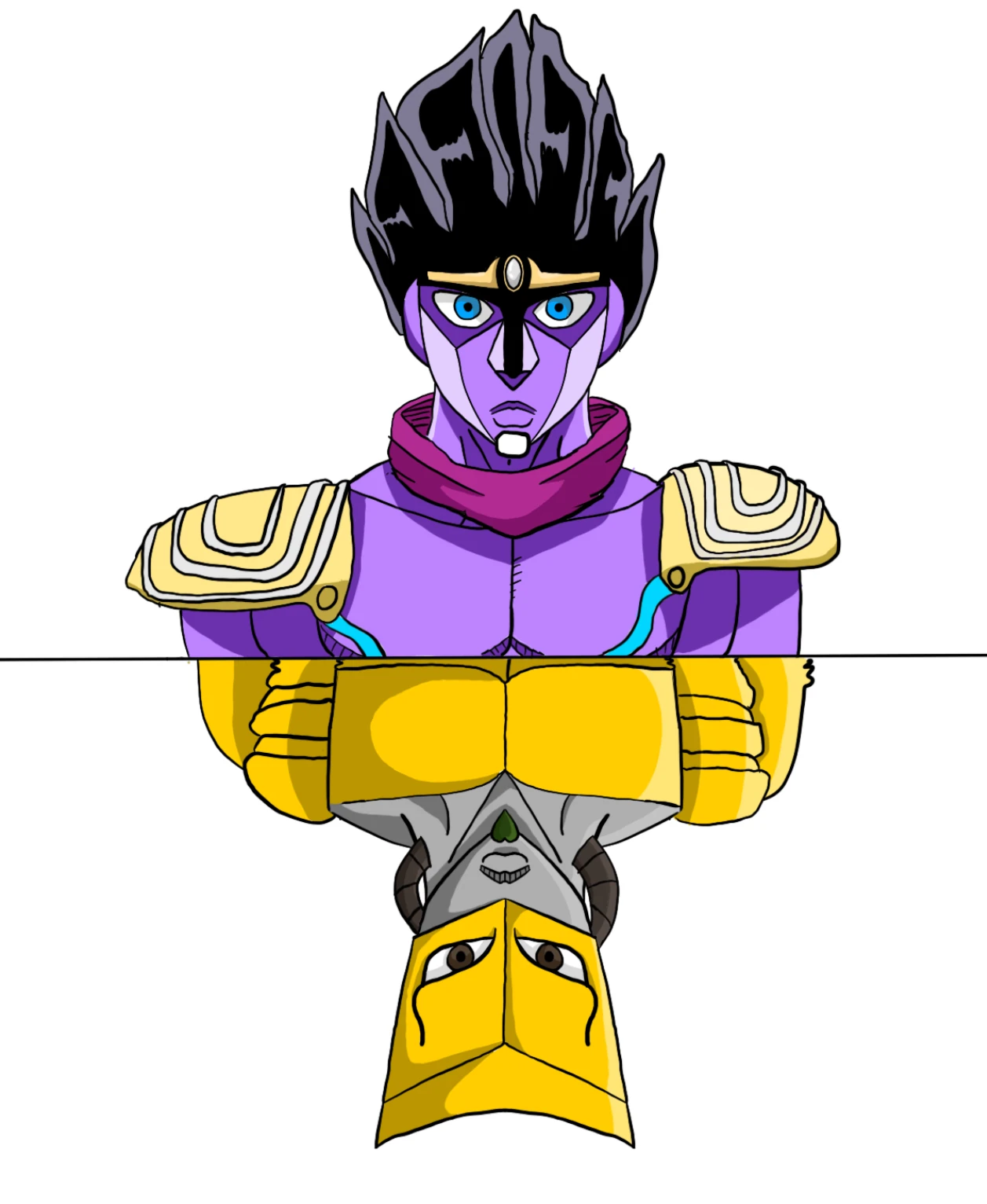 I drew Star Platinum and The World. First time drawing these stands, so ...