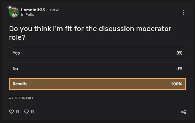 Do you think I'm fit for the discussion moderator role? | Fandom