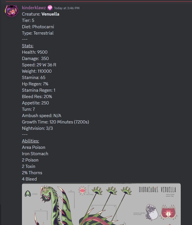 OFFICIAL VENU STATS! | Fandom