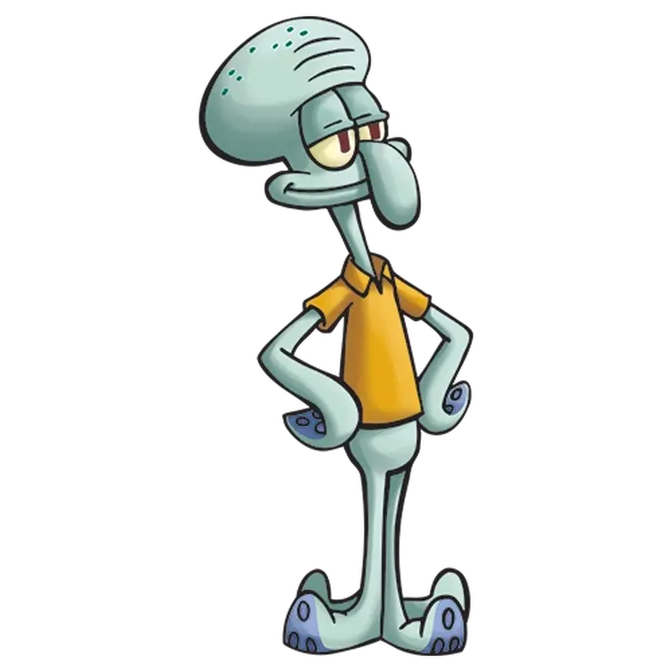 Squidward in a brown shirt | Fandom