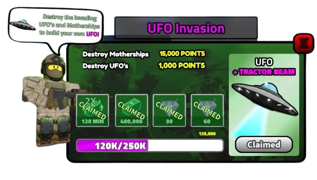 it seems like the ufo event template has been updated. | Fandom