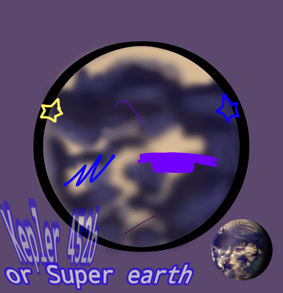 Drew a Exoplanet aka Kepler 452b(Super Earth as they say..) !! :0 | Fandom