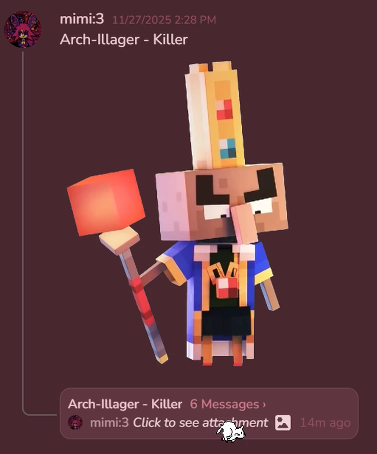 DAS FUCKIN RIGHT! I'M FINALLY WORKIN ON THE FUCKIN ARCH ILLAGER CONCEPT ...