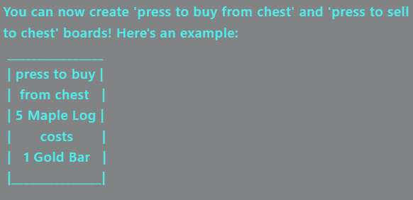 Press to buy/sell from chest boards | Fandom