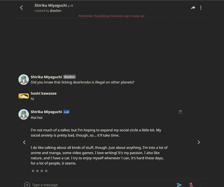 just made a shirika bot | Fandom