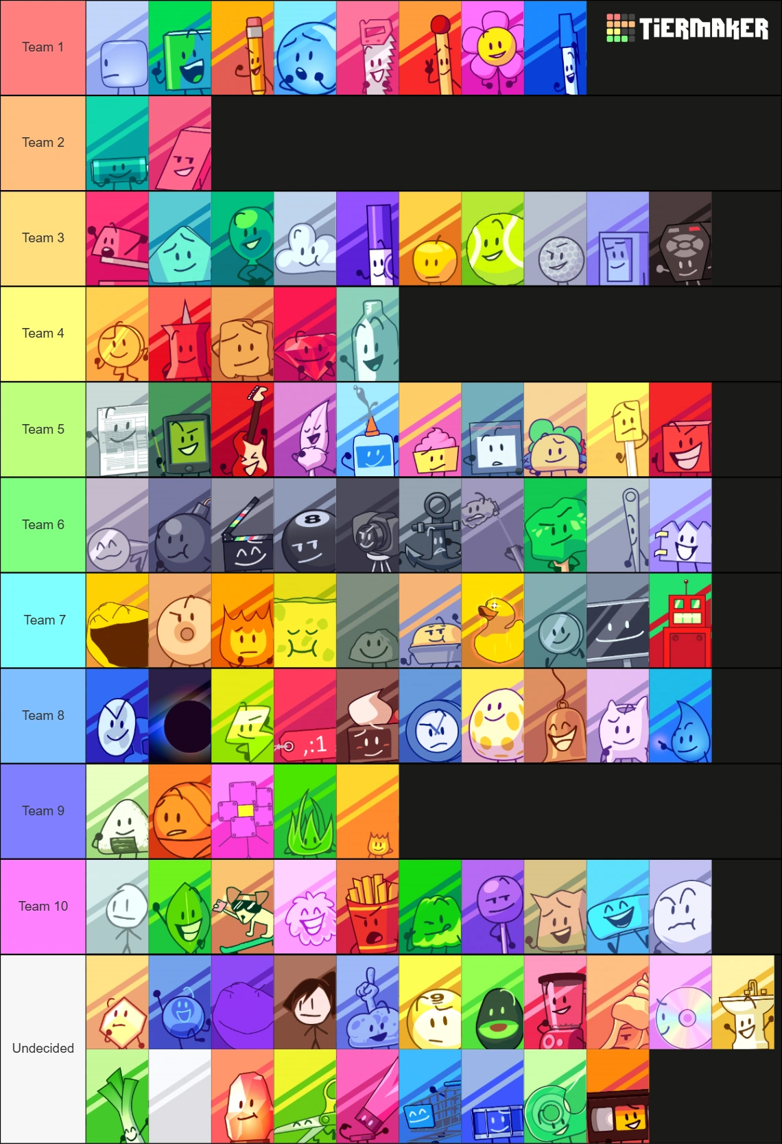 BFDI Wiki Makes BFDI Teams - 13 | Fandom