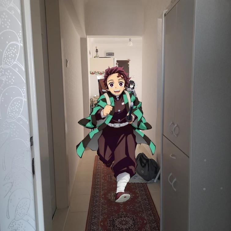 Tanjiro running. And something in there. | Fandom