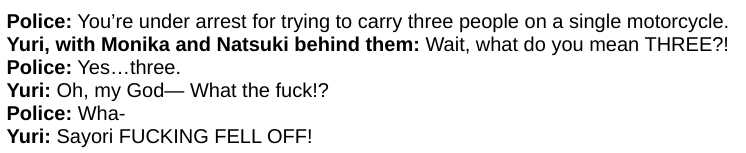 ddlc incorrect quotes | Fandom