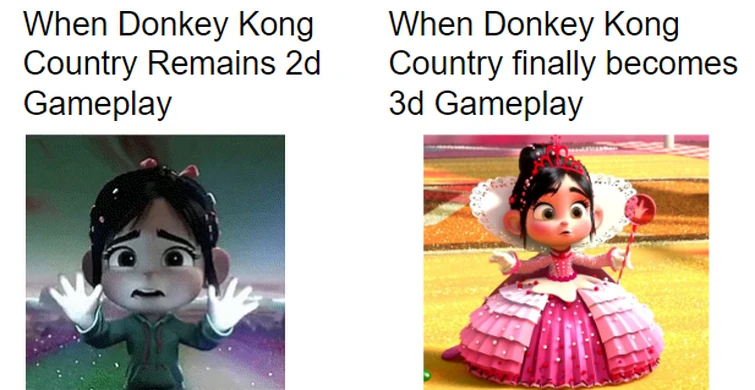 I made a meme about Donkey Kong Country being 3d during the new trilogy ...