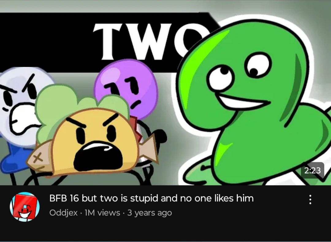 Remember when bfb 16 came out and everyone used to hate two until TPOT ...