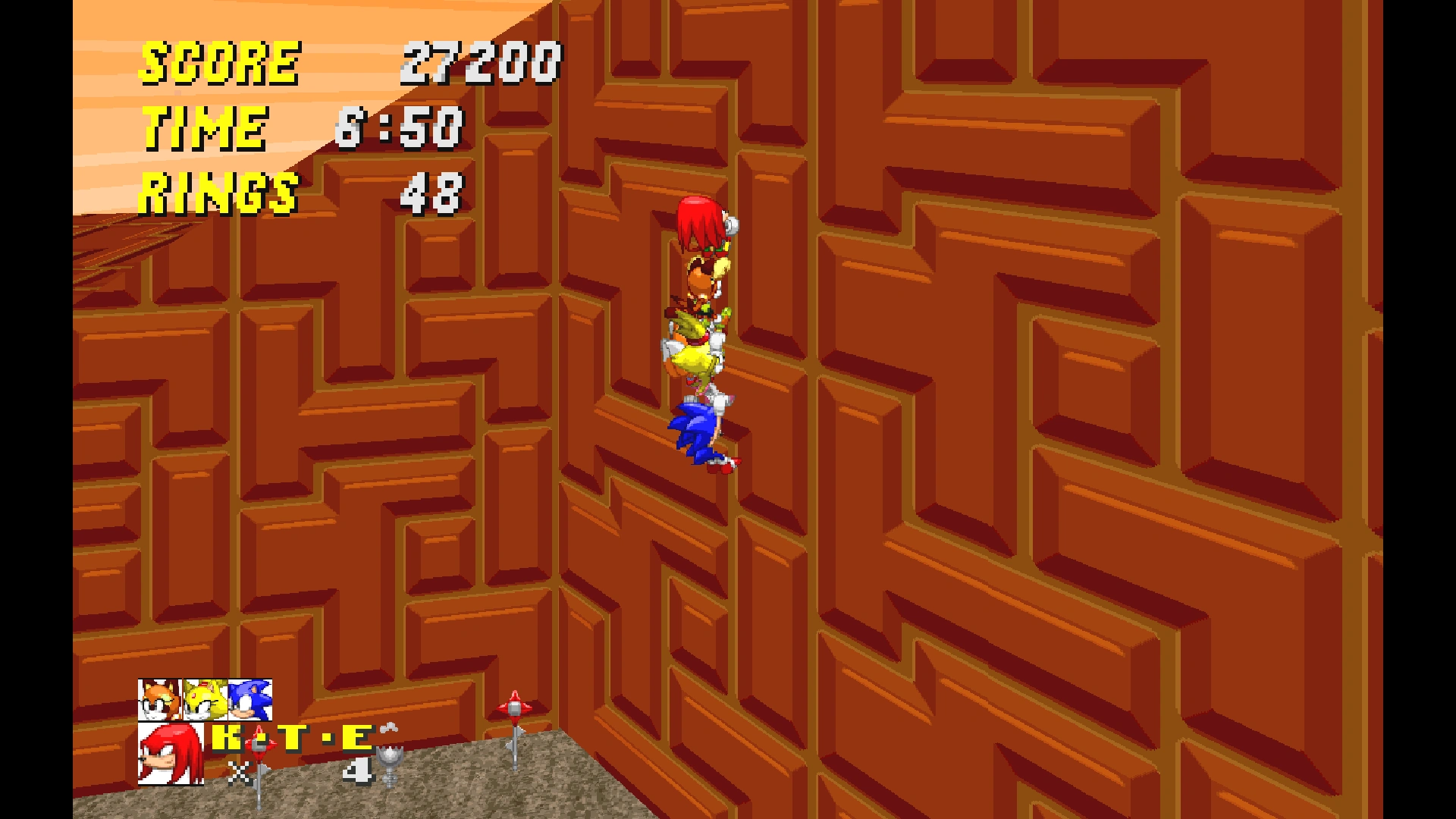 knuckles climbing on the wall with the sonic characters lol | Fandom