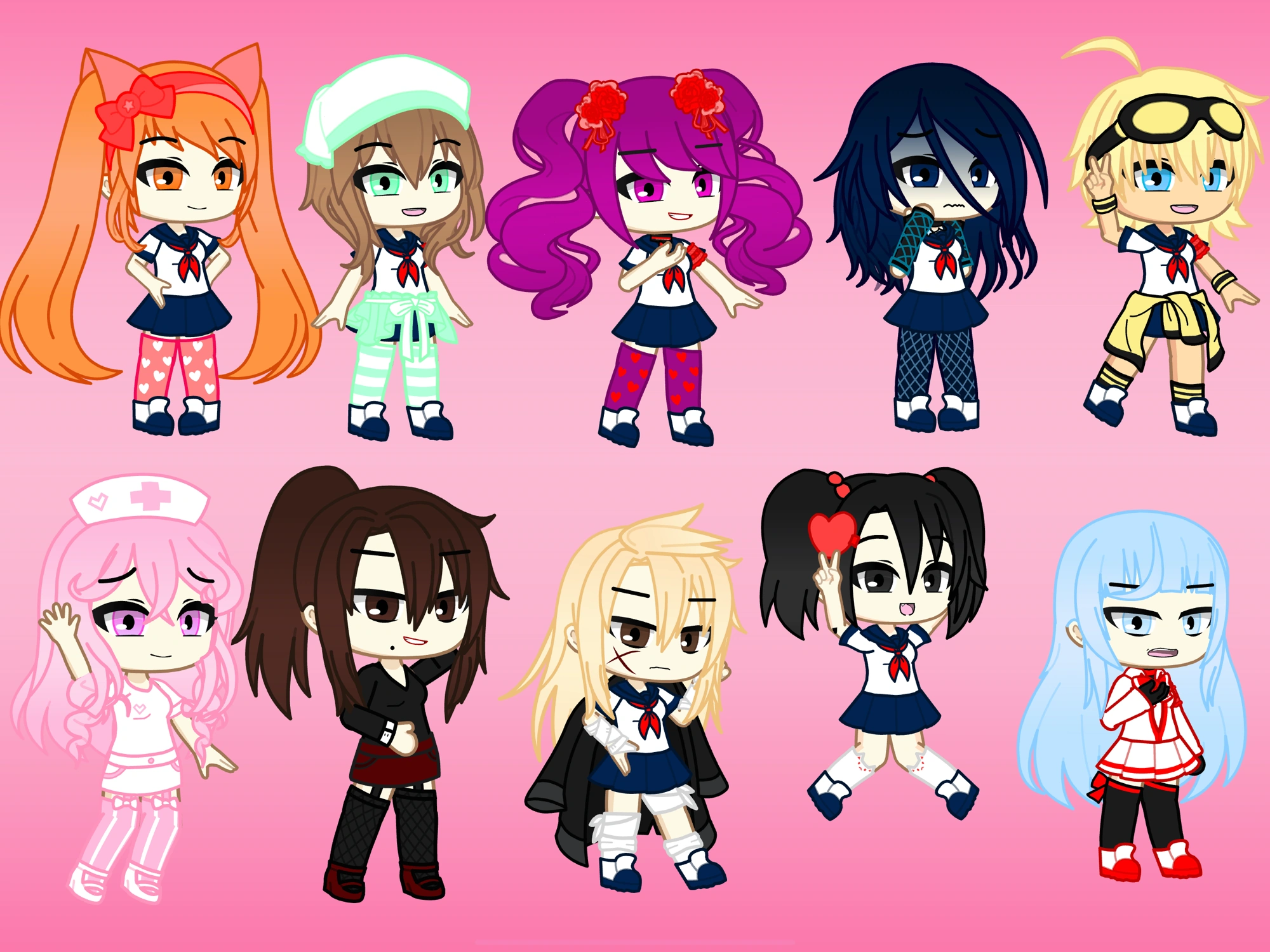 I made the 202X rivals in Gacha life 2 (New version of my old post) So ...