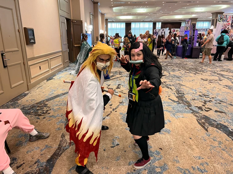 I just saw rengoku and NEZUKO irl 🤭💍 | Fandom