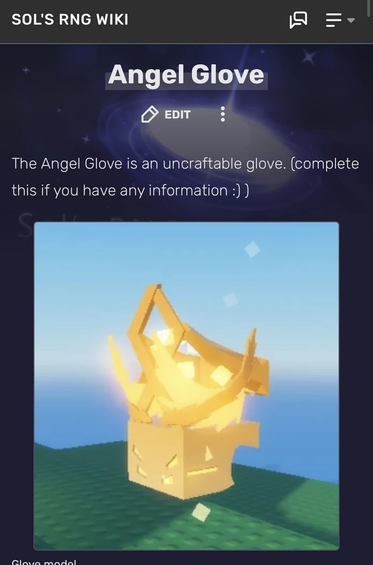 Angel glove page exists?!? | Fandom