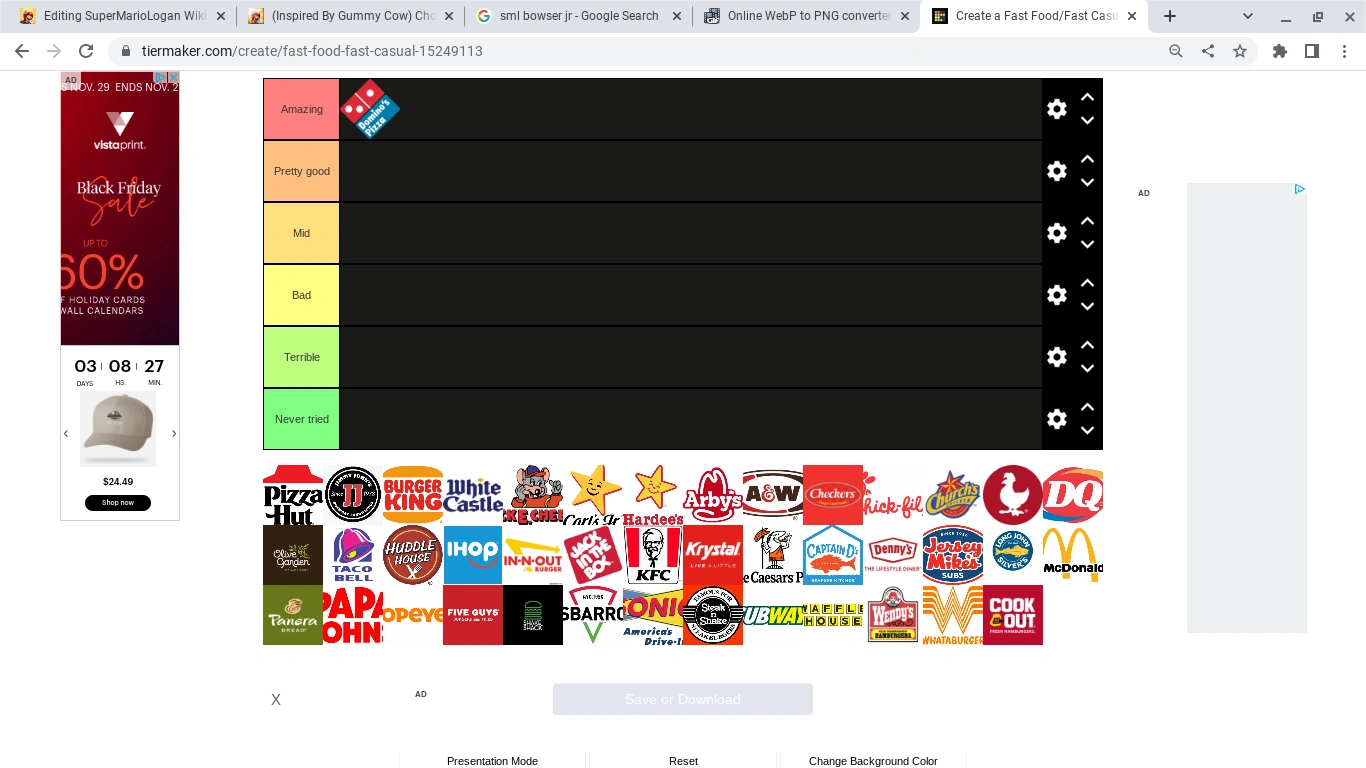 Domino's is great, choose where to put Pizza Hut on the tier list | Fandom