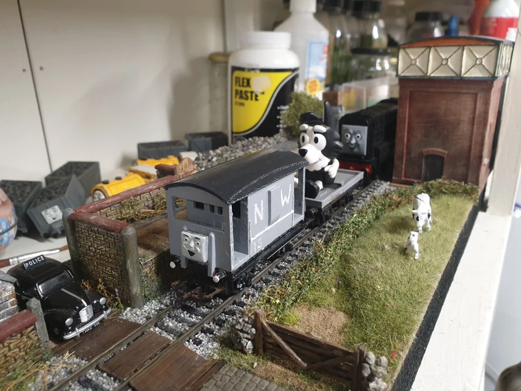 Here's a model railway diorama I made last year. | Fandom