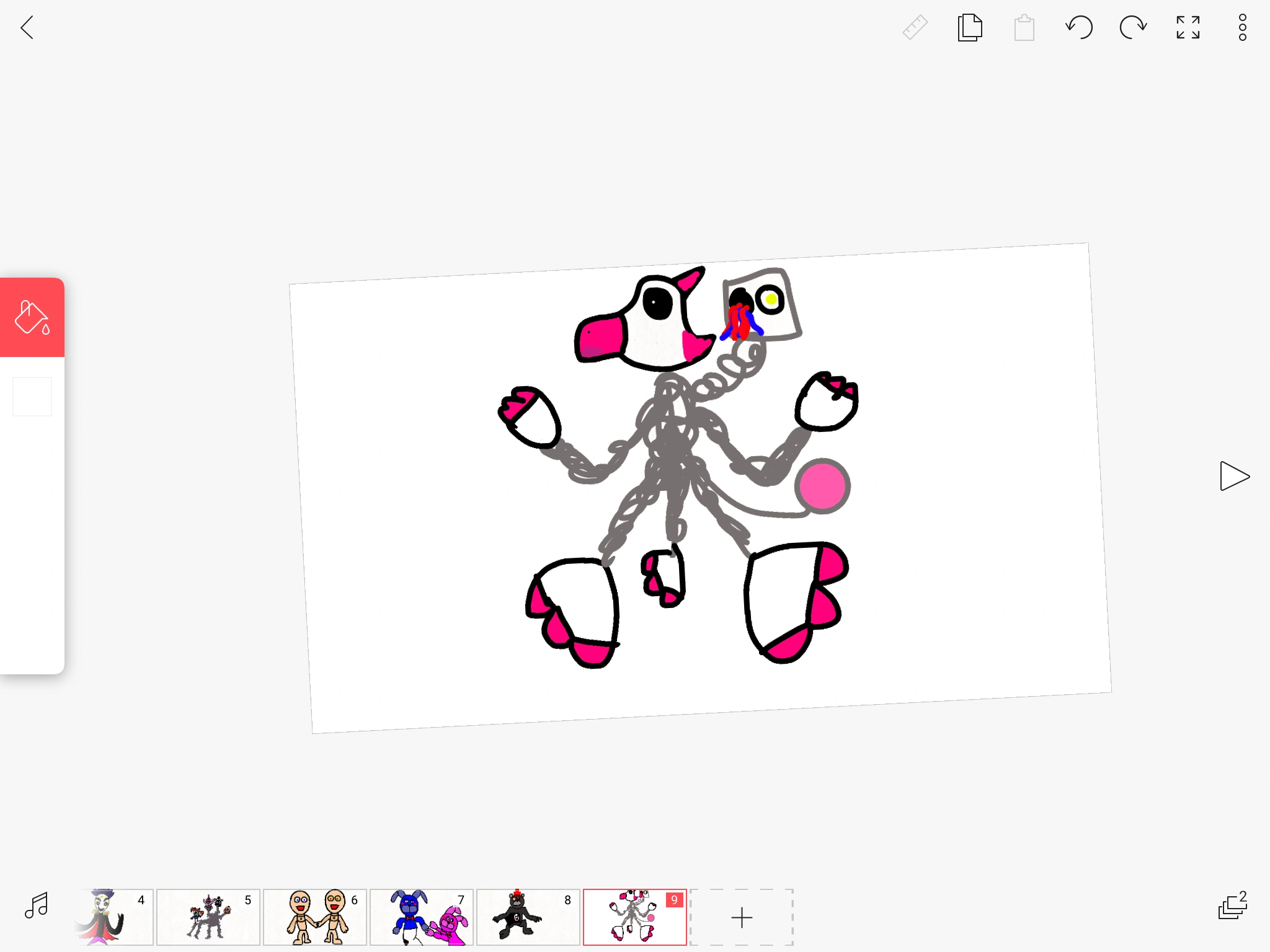 Horribly drawn Mangle (request) | Fandom