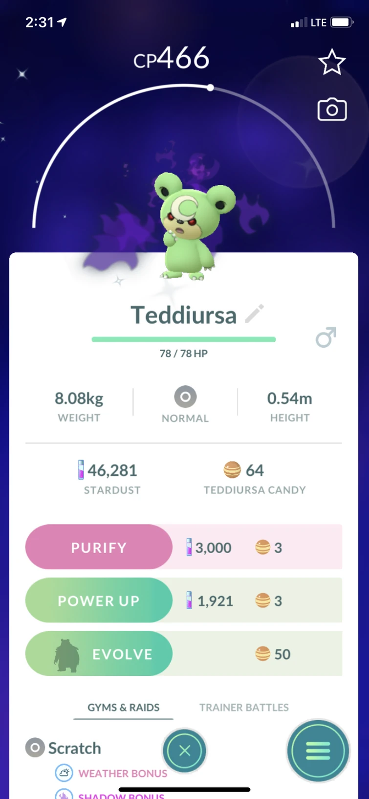 shiny shadow teddiursa! | Fandom