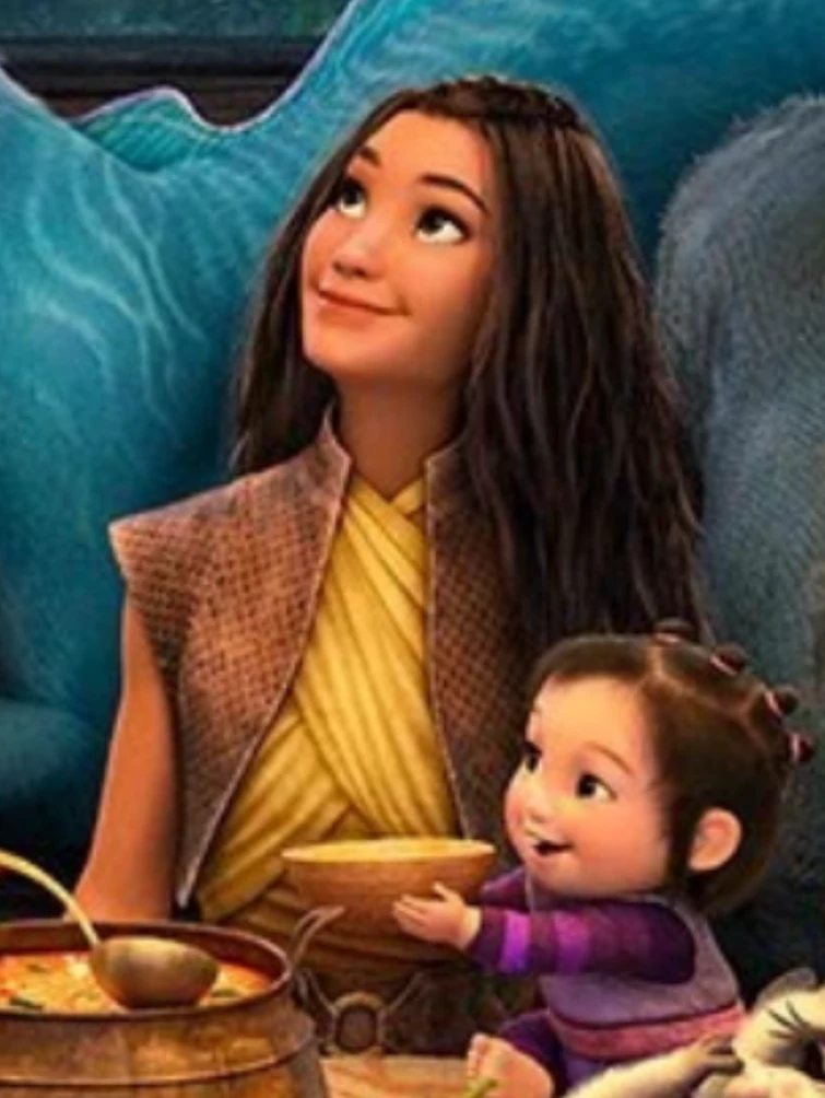 Raya and little noi with some food | Fandom