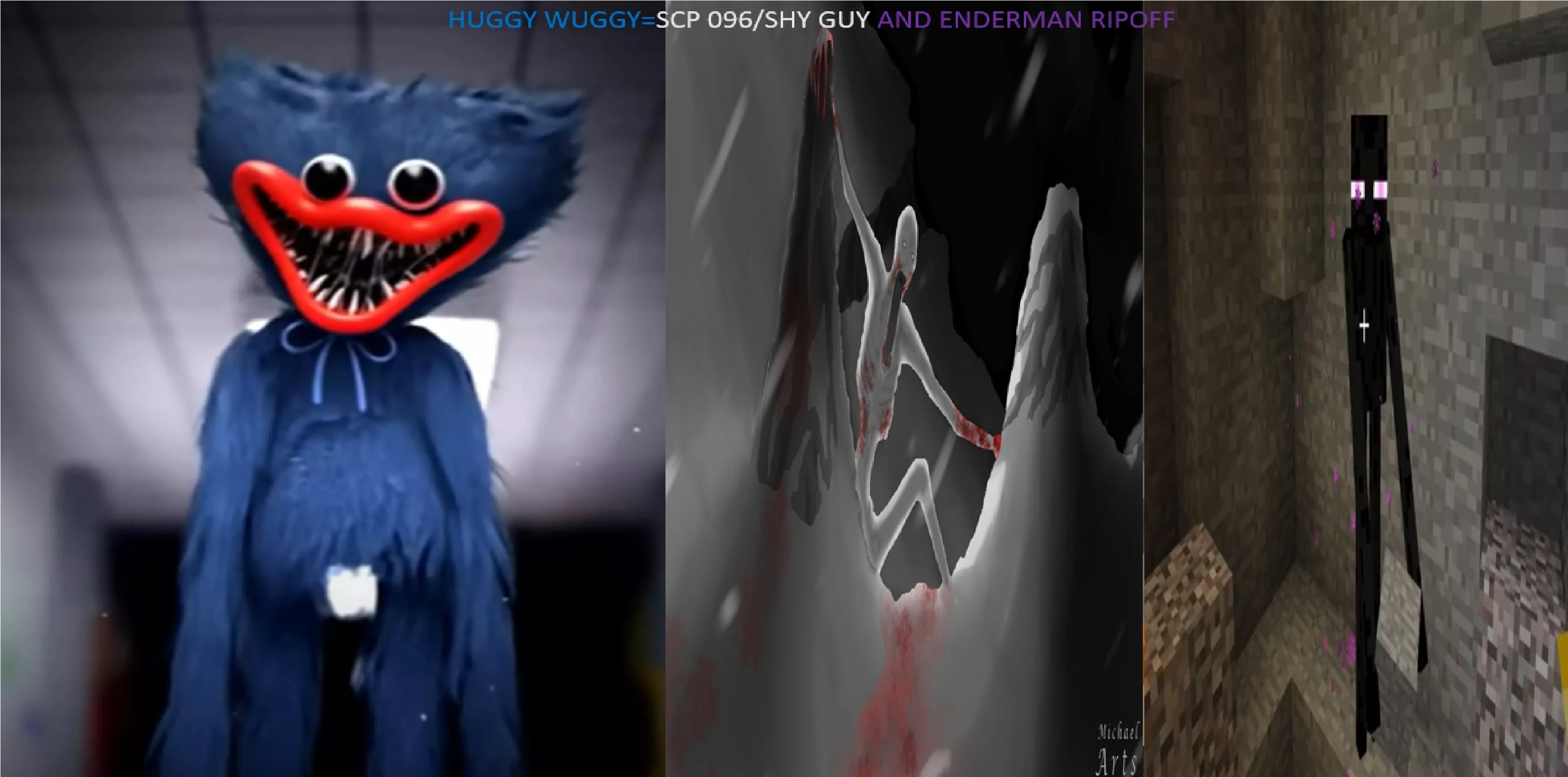 huggy wuggy is based on enderman and scp 096 | Fandom