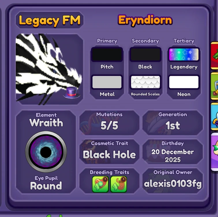 Trading FM LegC Black Hole Trait Eryn for a FM random Eryn + adds | Fandom