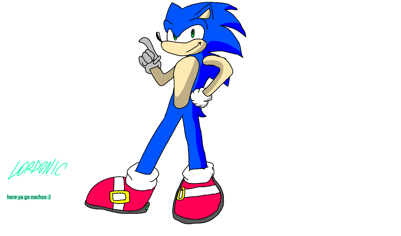 Sonic won, so i drew him. | Fandom