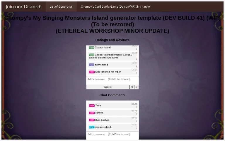 Found this msm island generator. | Fandom