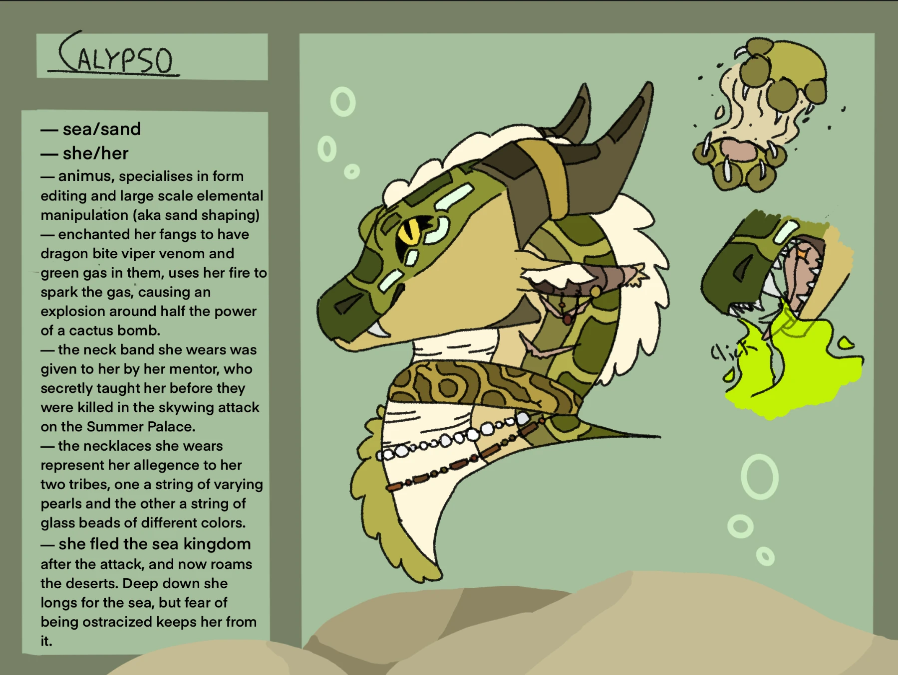 Finished ref sheet! (Calypso part 3) | Fandom