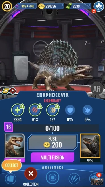 Jurassic world alive hybrid battles s1 GI7 purutaurus edaphocevia | Fandom