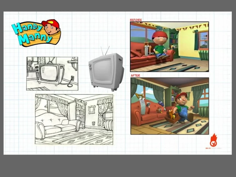 I found some concept art of the Handy Manny pilot from the Lost Media ...