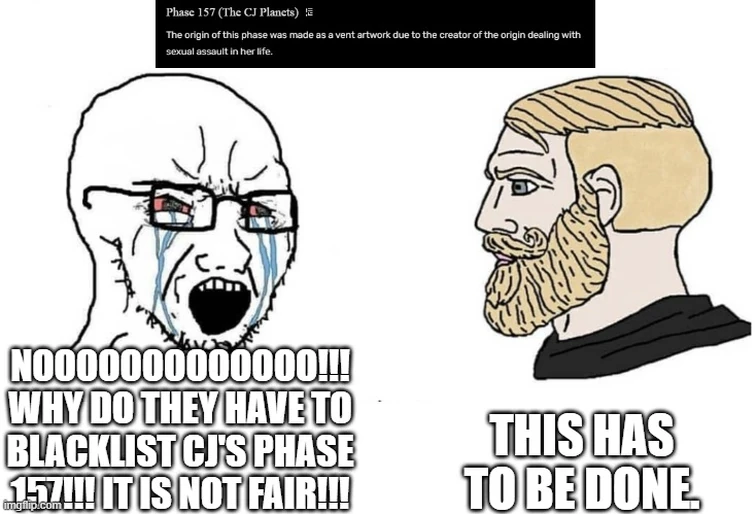 Phase 157 (The CJ Planets) after being blacklisted: | Fandom