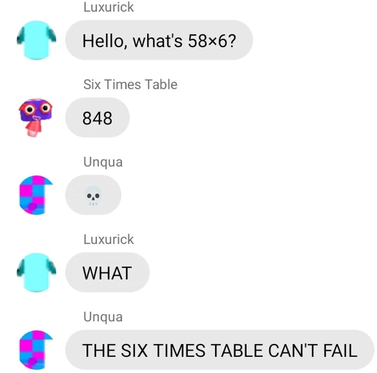 POV: A Times Table fails a question about their table | Fandom