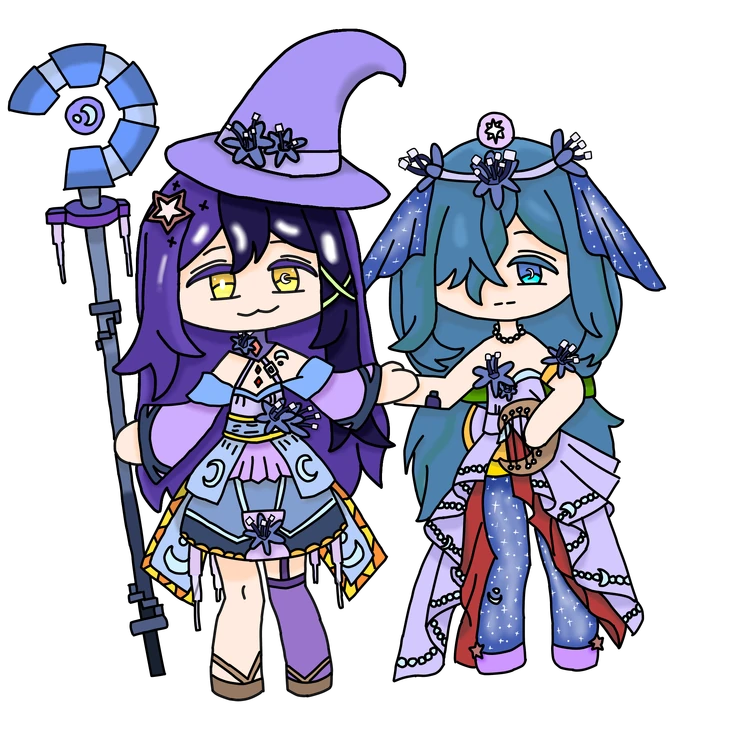 Finish version of chibi moon blossoms and another one i draw. | Fandom