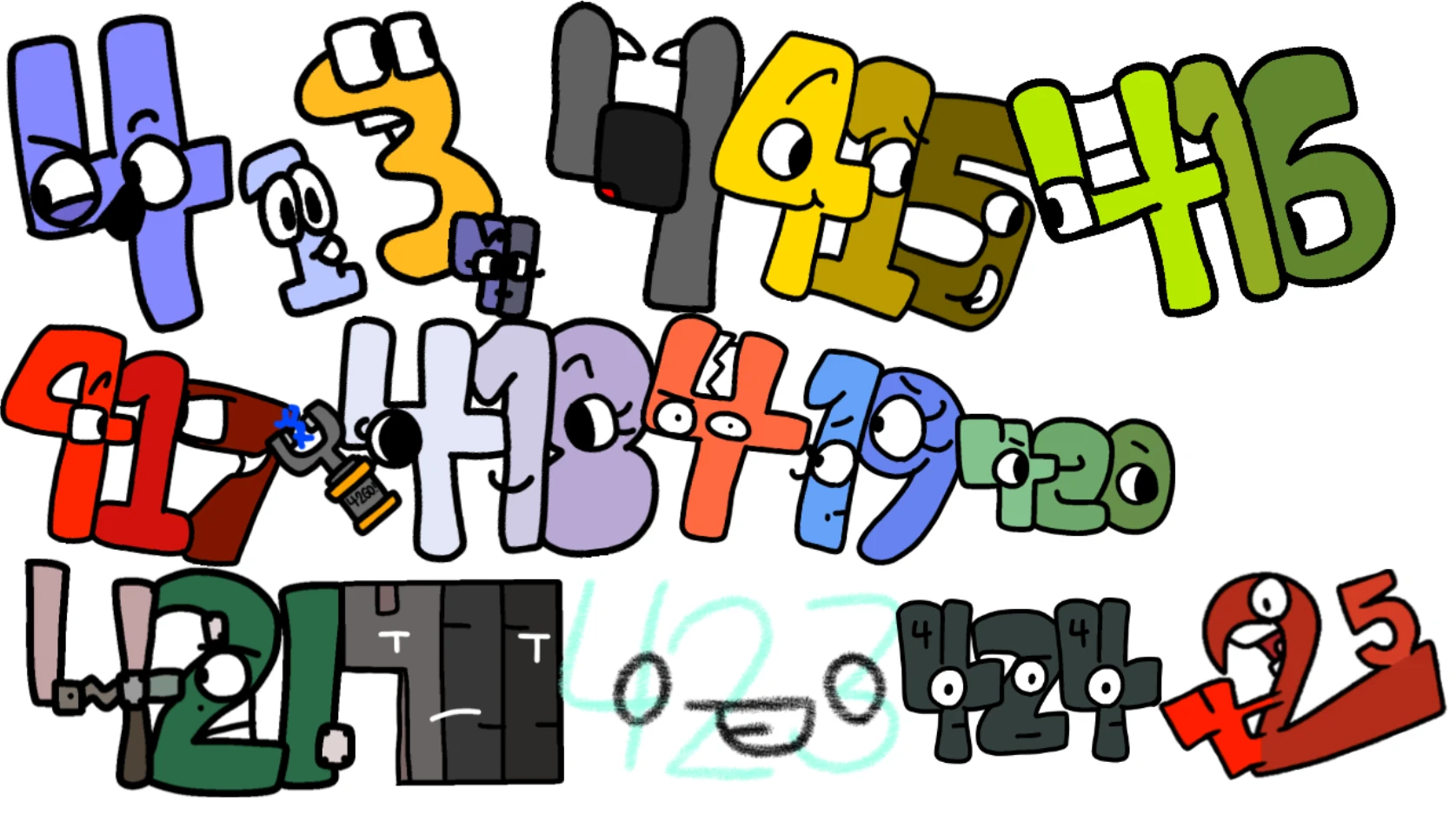 @Number Lore 124 413-425 NEW? %61 | Fandom