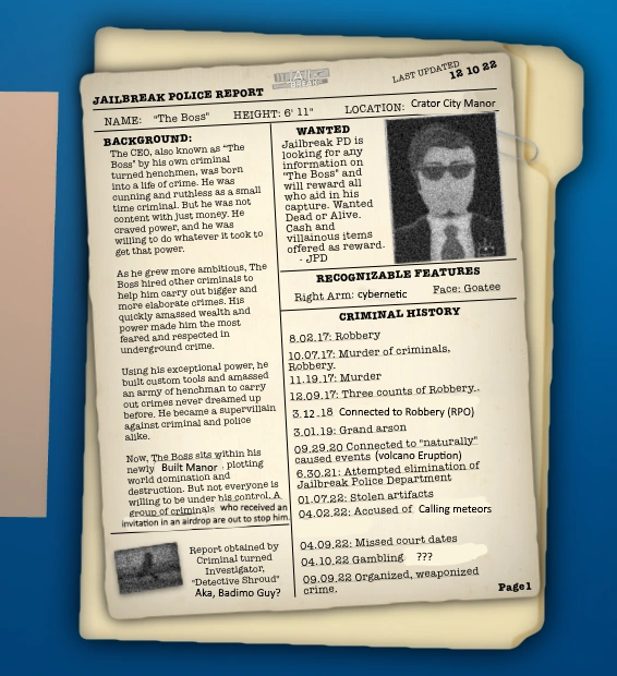 CEO Police Report [Un-Redacted] | Fandom