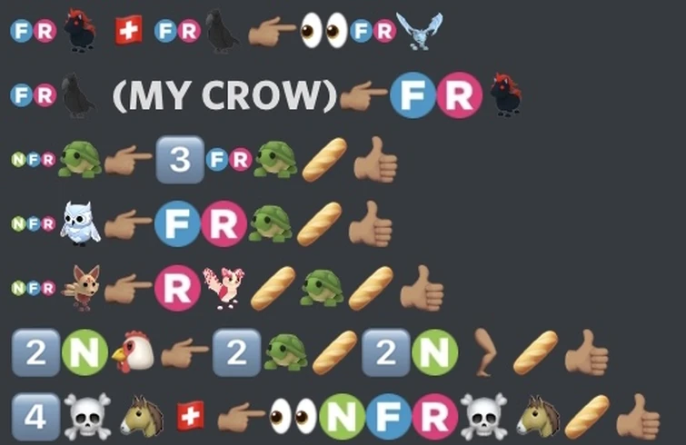 trading inv, LF parrot, frost, crow, also LF upgrades | Fandom