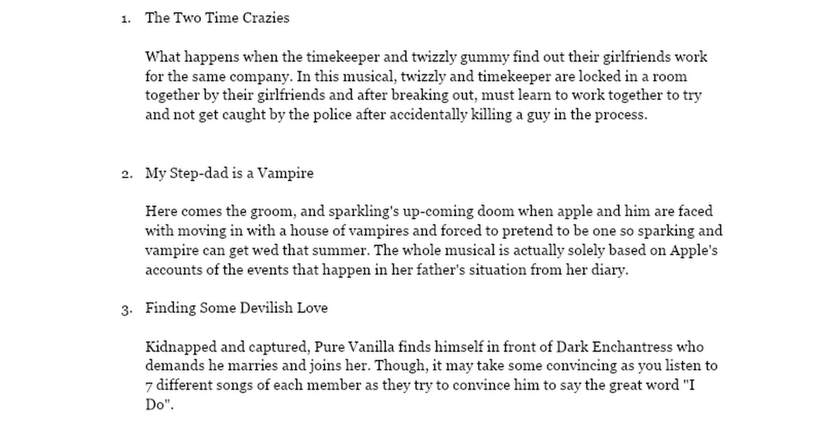 Bad musical ideas | Fandom