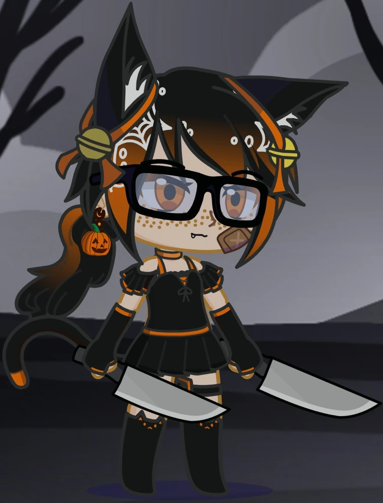 Lexi is ready for the spooky (even tho she does not enjoy spooky season ...