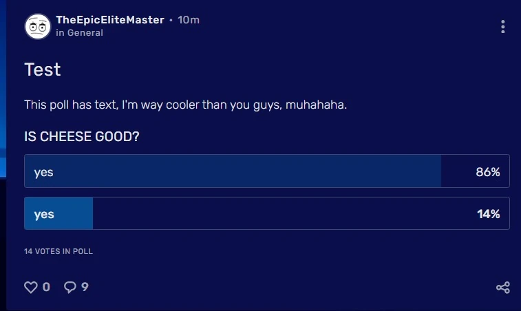 text in polls | Fandom