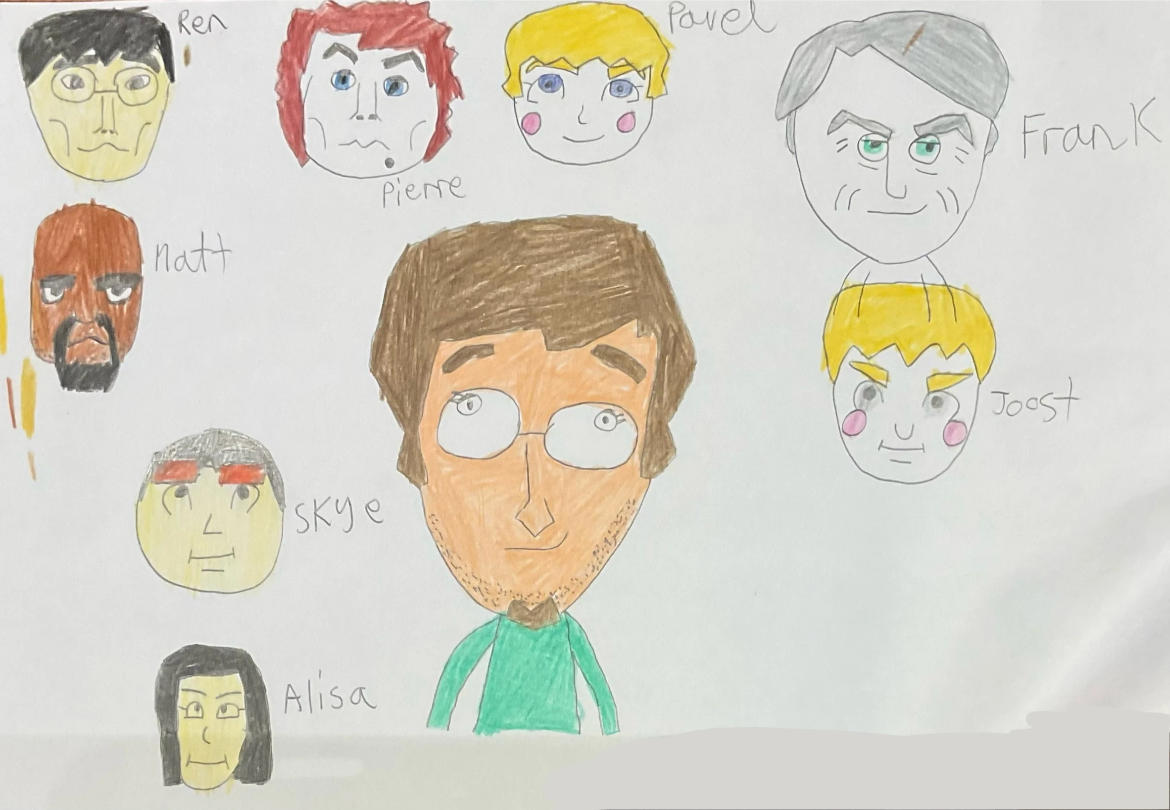 Here is my drawing of drawing and coloring random Miis in I guess 2021 ...
