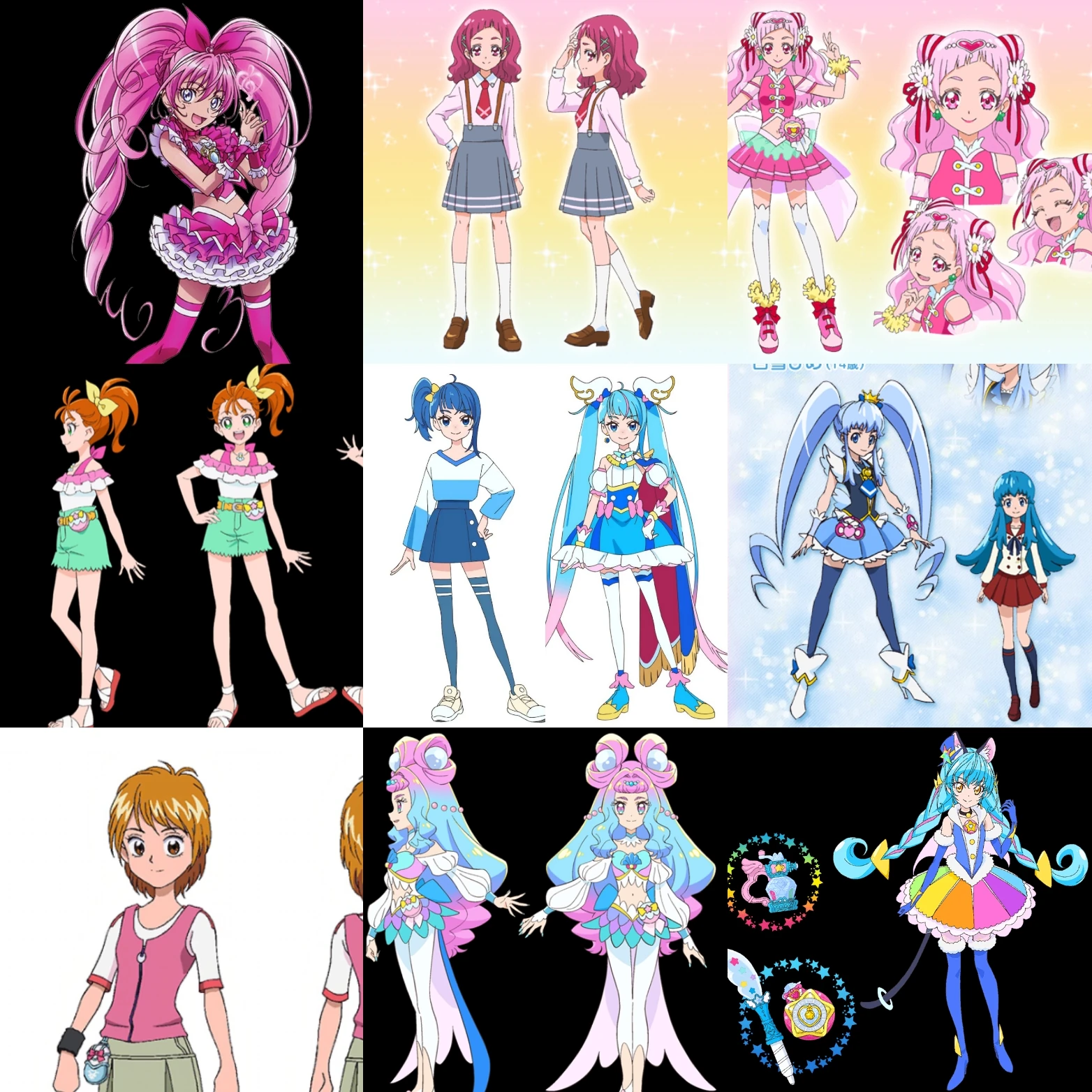 Cure Sky & past cures collage | Fandom