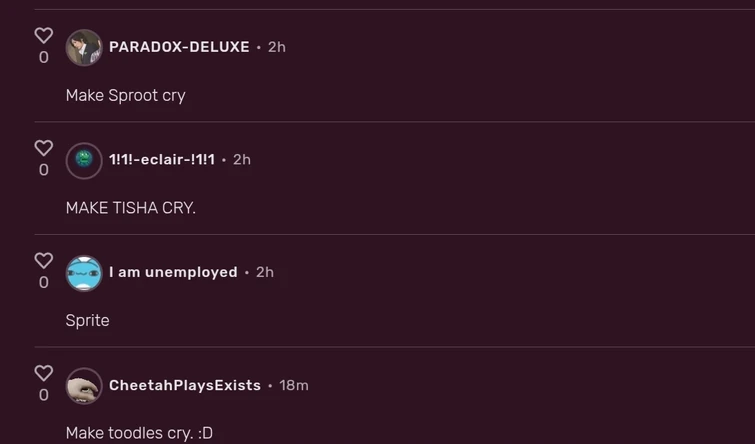 How to make toons cry III: Tisha! | Fandom